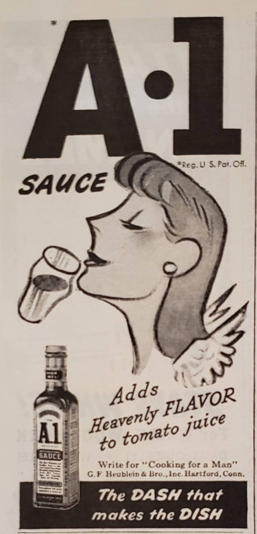 1947 A-1 SAUCE Tomato Juice Flavor Food Vintage Print Ad - Etsy