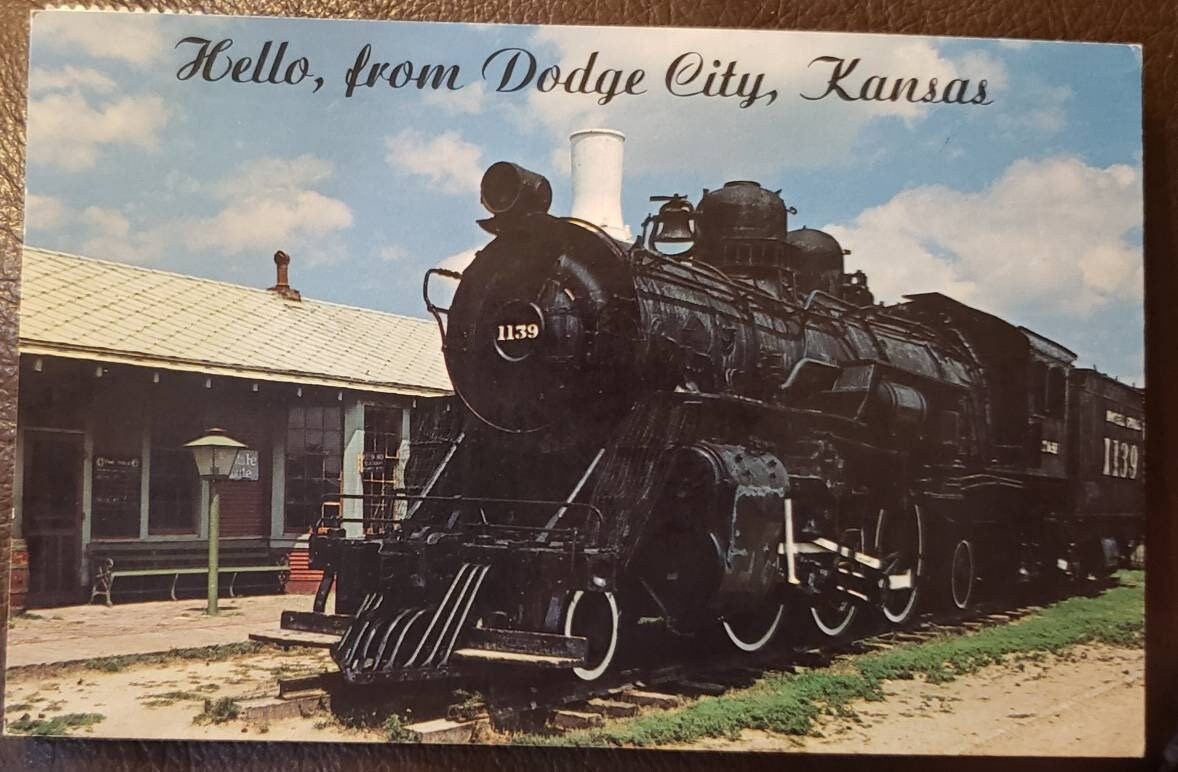 DODGE CITY KS Kansas Boot Hill Special Locomotive Train 1980s Vintage ...