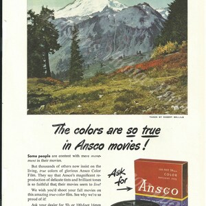 1950s Vintage Ad - Ansco Color Film - Polident - Dentures - Cleansing ...