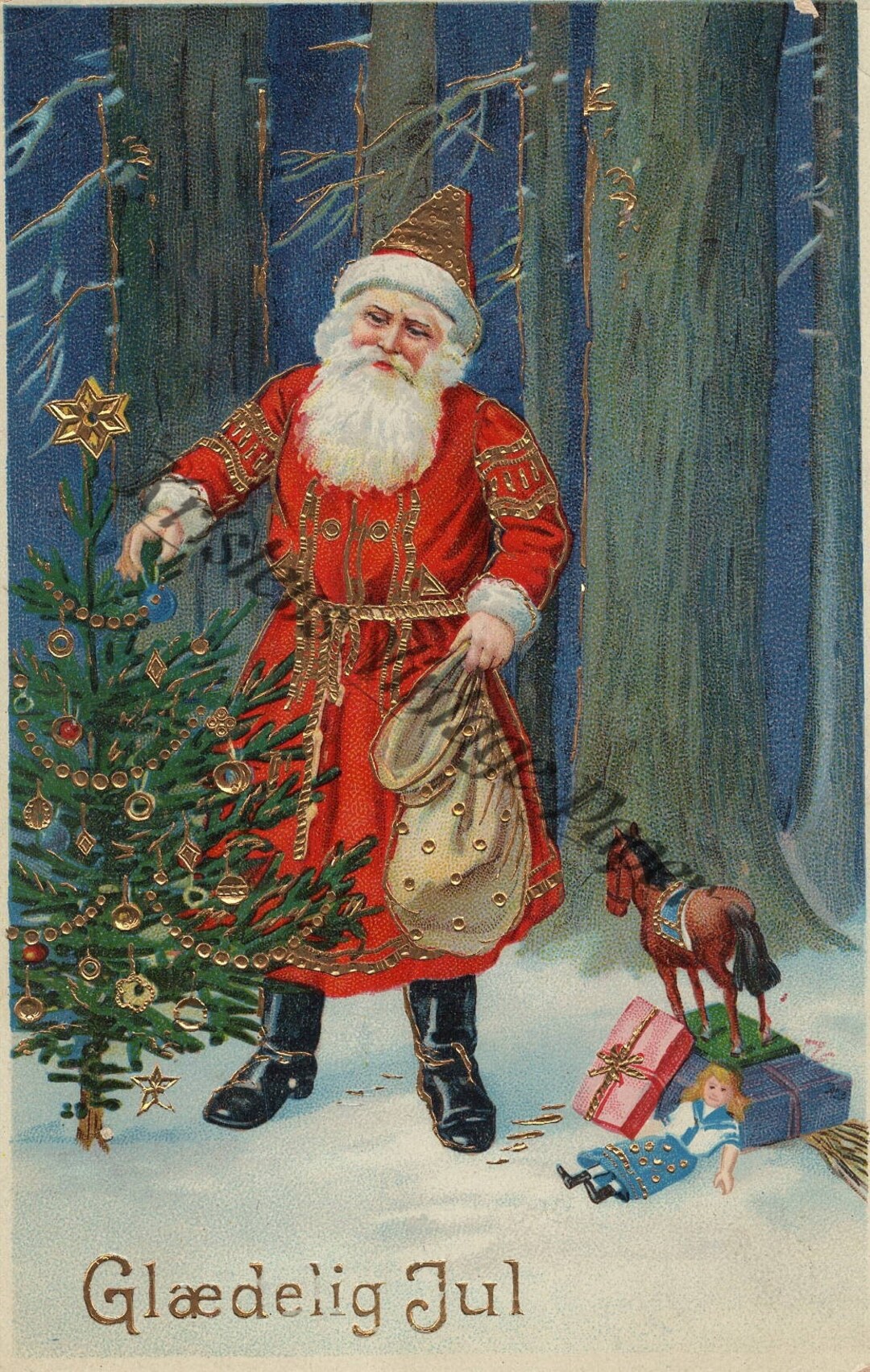 Digital Download File GLAEDELIG JUL Norway Christmas Santa Digital ...