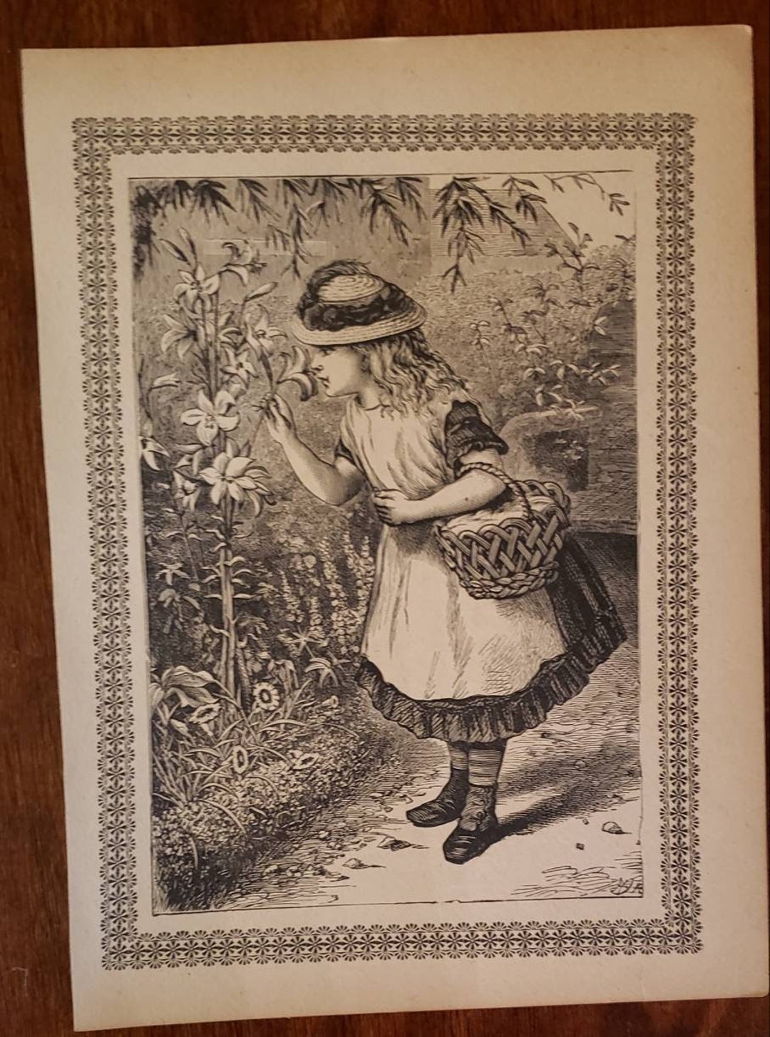 1896 CHILDREN'S BOOK ILLUSTRATION Victorian Black and - Etsy