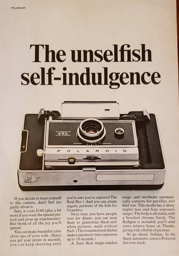 1968 POLAROID Camera Self Indulgence Photography UNITED | Etsy