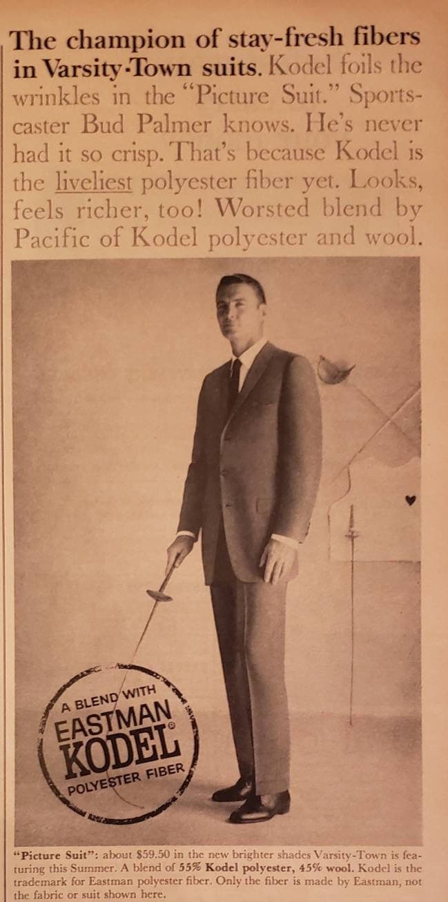1960 EASTMAN CHEMICAL Pacific of Kodel Polyester Fiber Varsity - Etsy