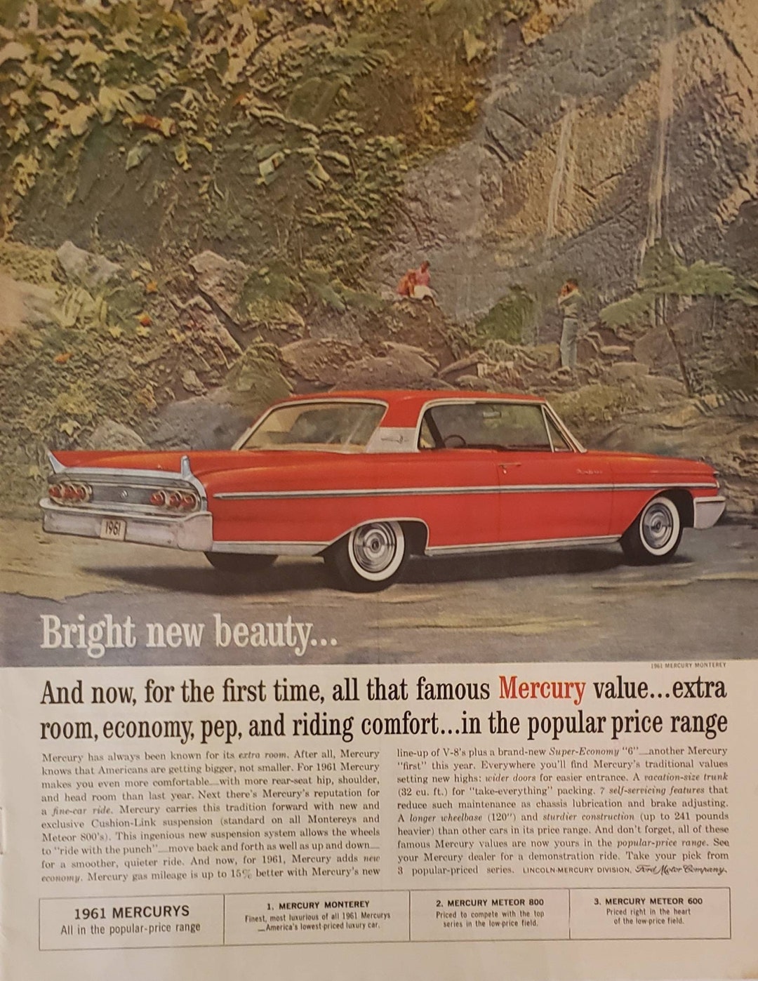 1961 MERCURY Montery Meteor Red Car Ford Motor Company Cars Vintage ...
