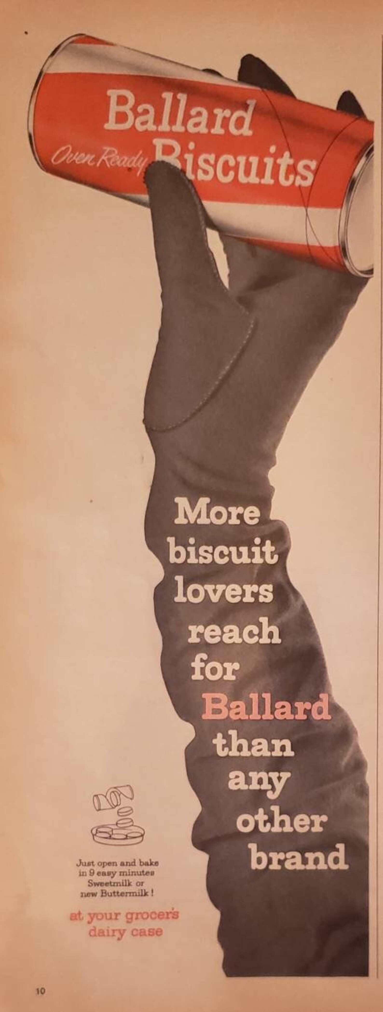 1957 BALLARD BISCUITS Bread Food Vintage Print Ad - Etsy