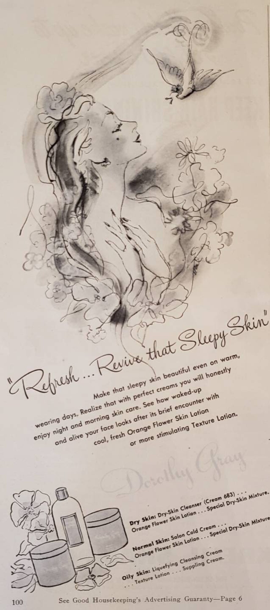 1947 DOROTHY GRAY Skin Lotion Cream Cosmetics Beauty KREML Shampoo ...