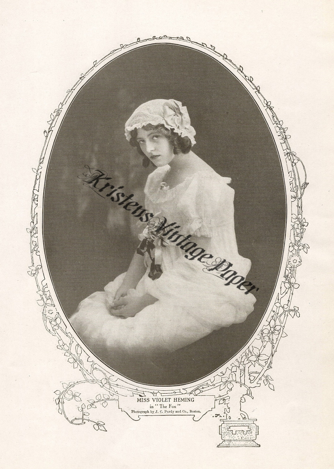 Instant Digital Download 1912 ACTRESS VIOLET HEMING Vintage Digital ...
