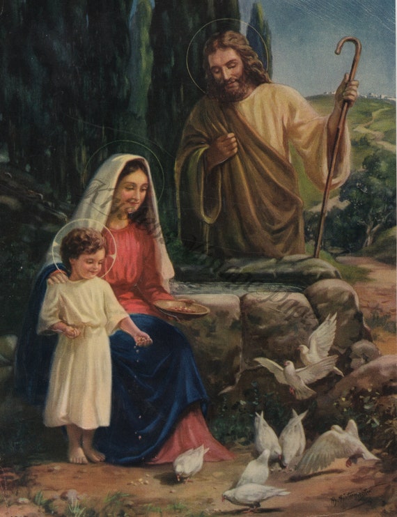 INSTANT DOWNLOAD Vintage Image JESUS Religious Scene Bible - Etsy