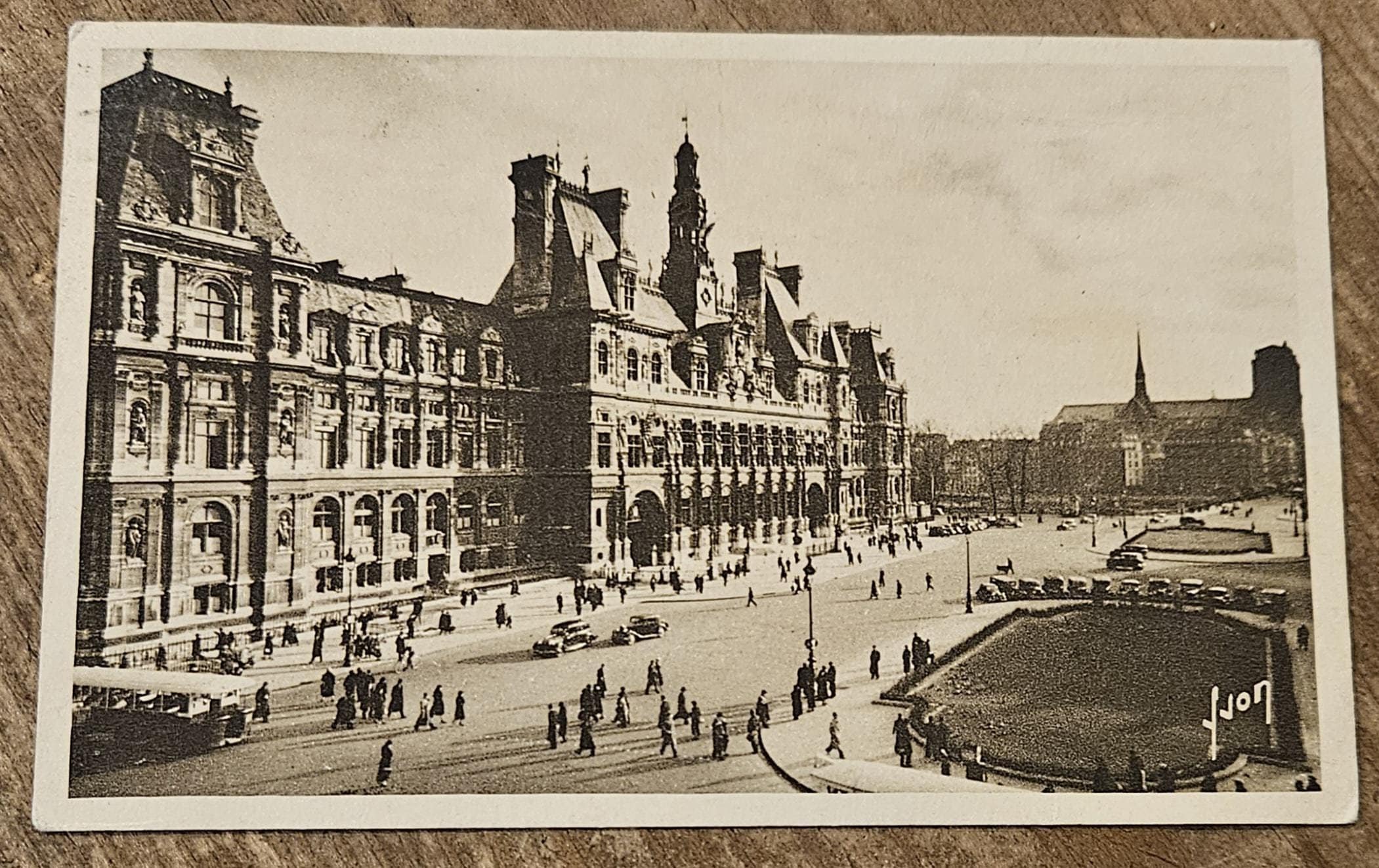 PARIS FRANCE Hotel De Ville Town Hall Street View, Divided Back French ...