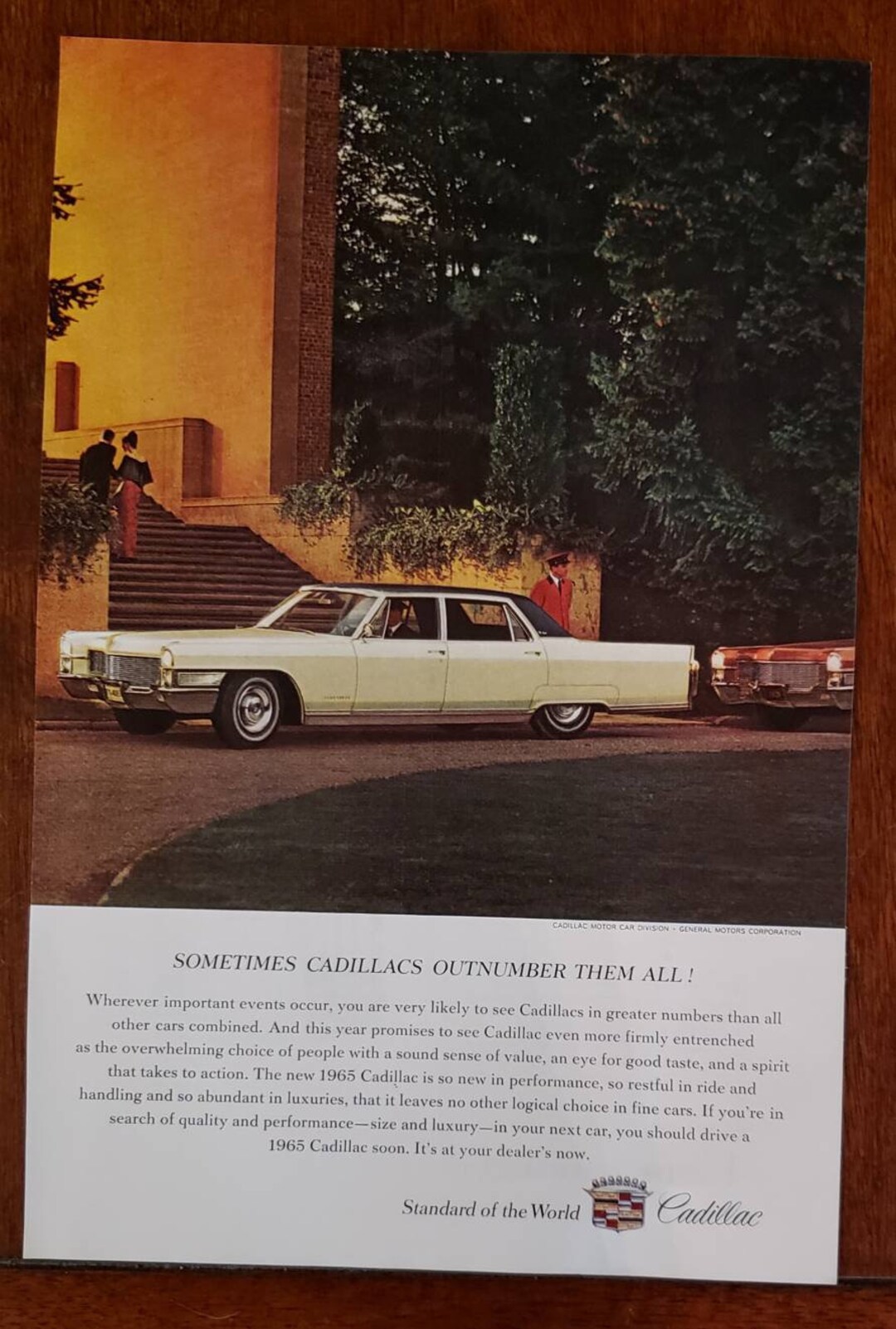 1965 CADILLAC Car Luxury GM Cars Auto Vintage Print Ad - Etsy