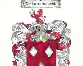 Hand Painted Family Crest - Etsy