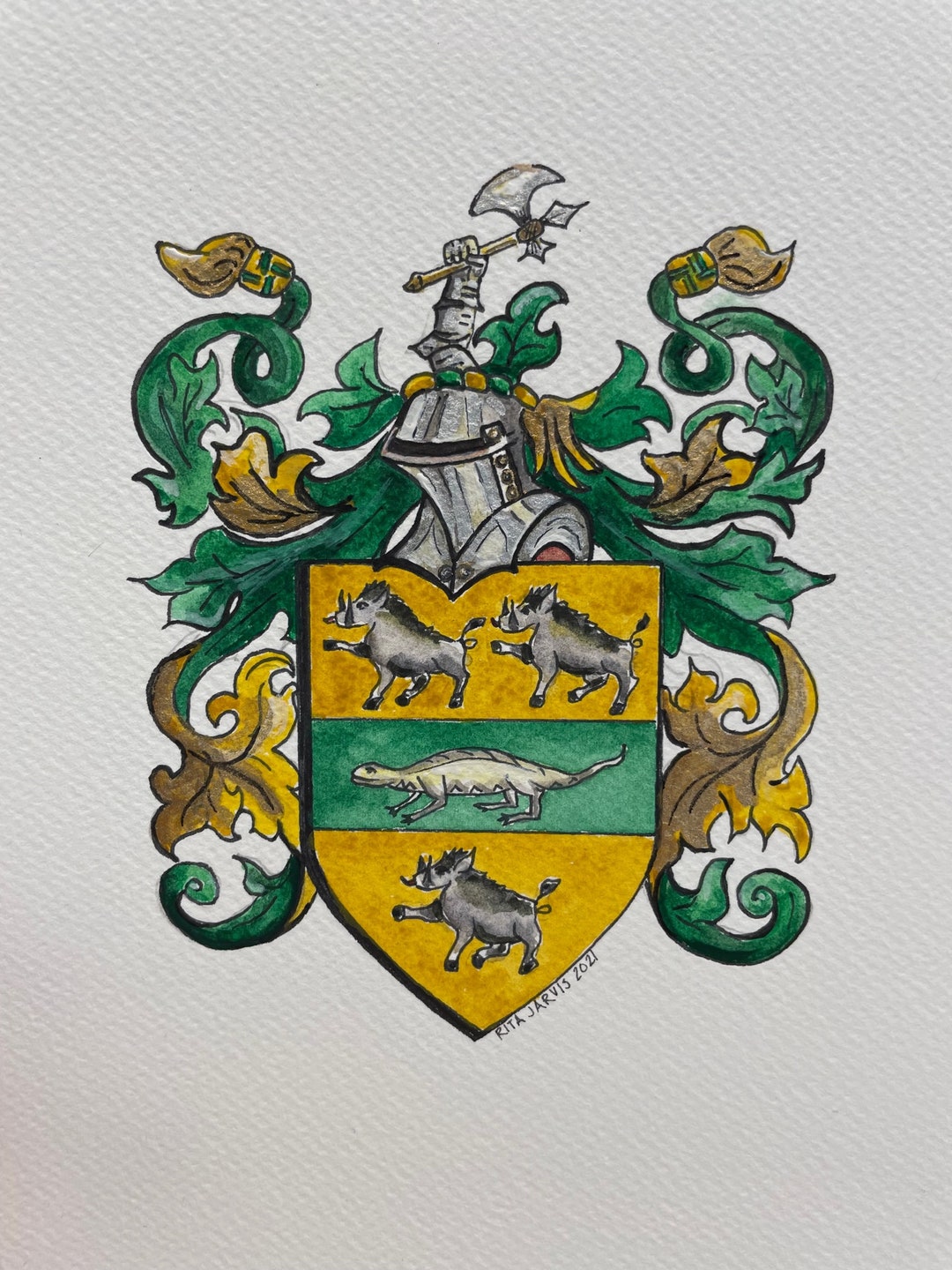 COAT OF ARMS. Family Seal Family Crest Hand-Painted - Etsy Portugal