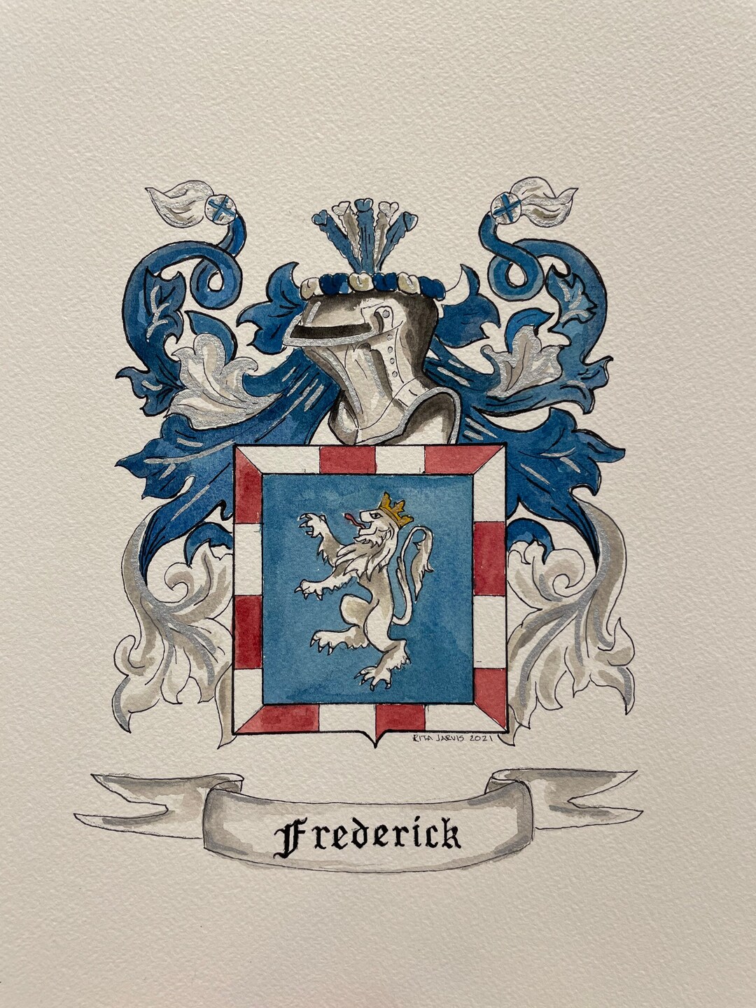 COAT OF ARMS. Family Seal, Family Crest, Hand-painted - Etsy