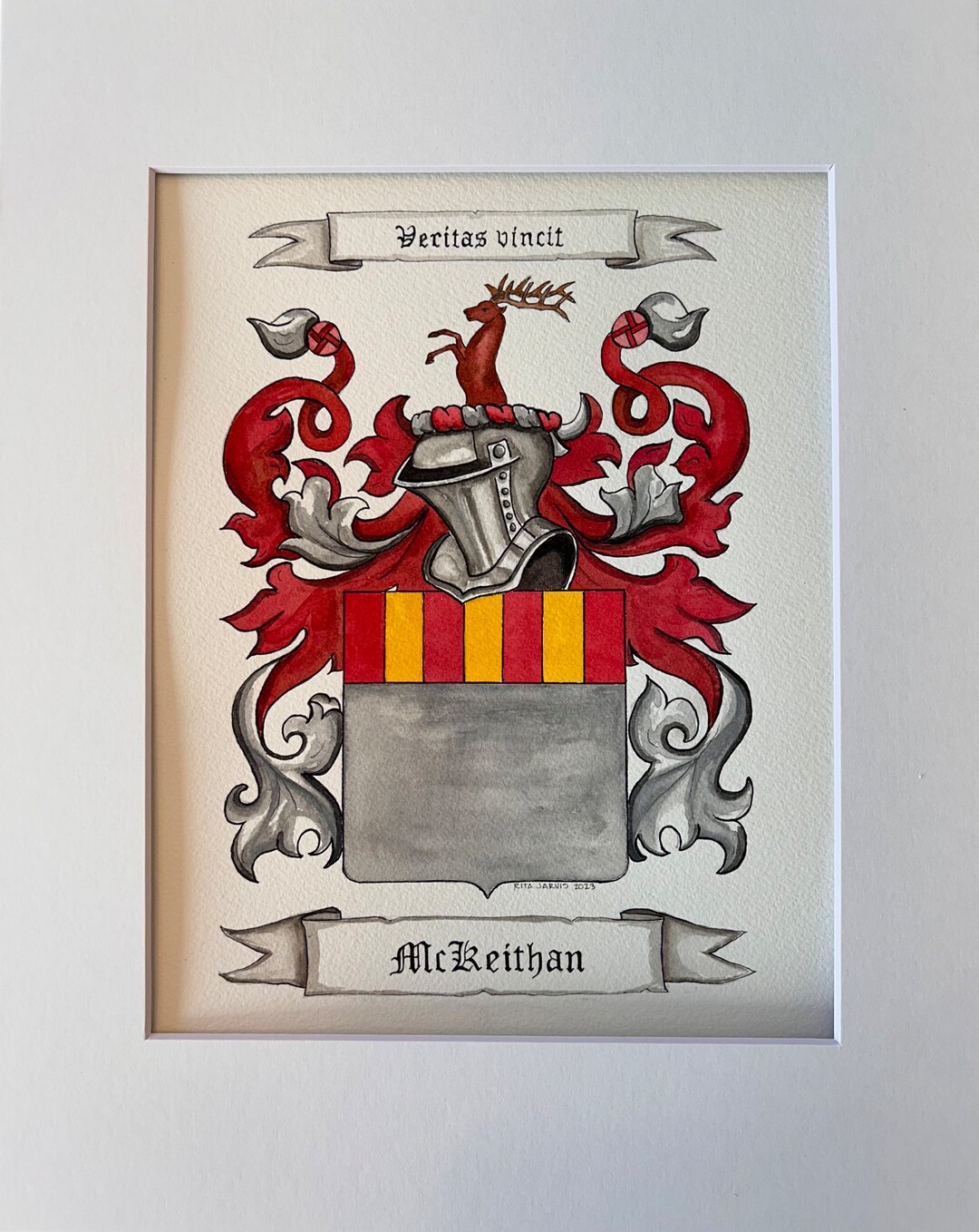 COAT OF ARMS. Family Seal, Family Crest, Hand-painted - Etsy