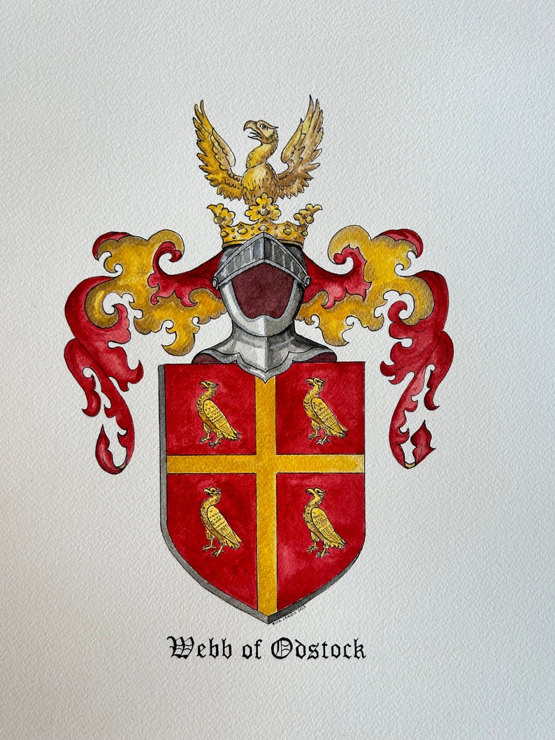 COAT OF ARMS. Family Seal Family Crest Hand-painted - Etsy