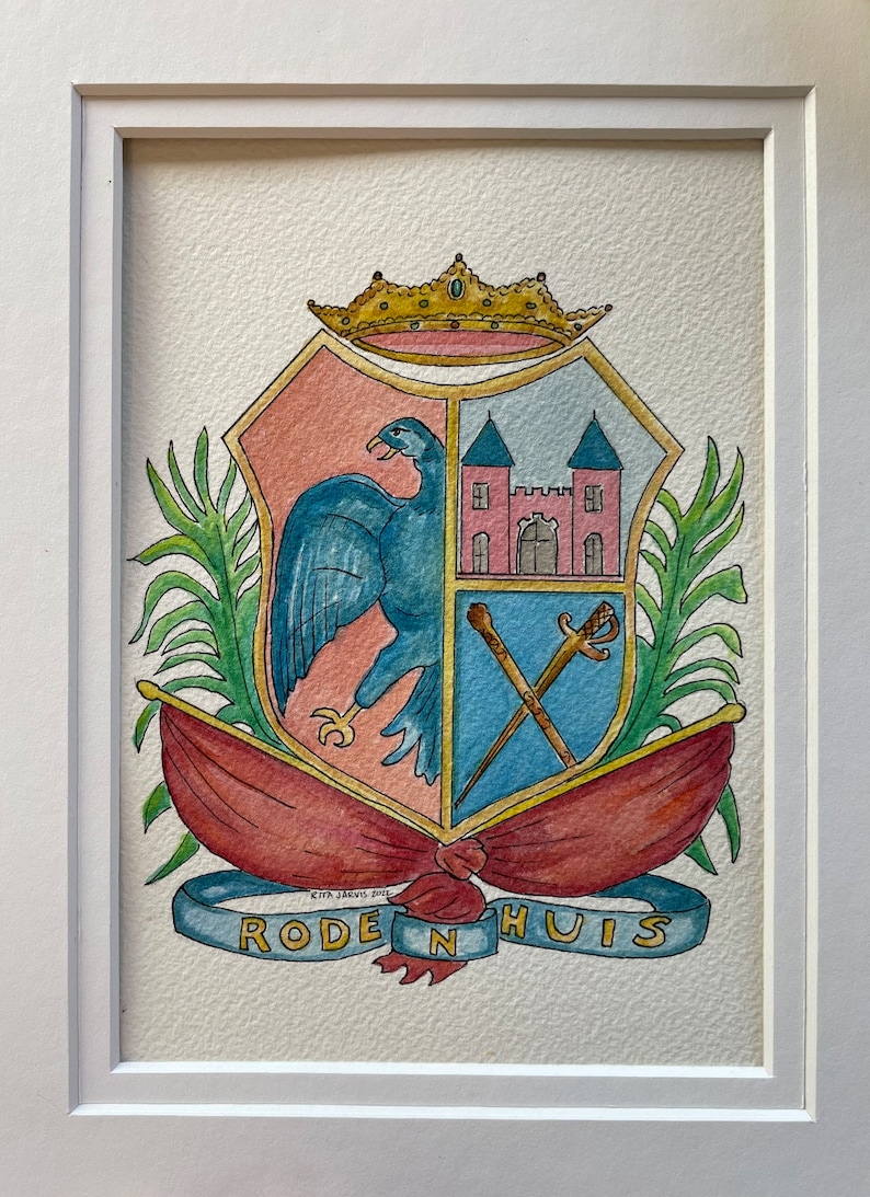 COAT OF ARMS. Family Seal Family Crest Hand-painted - Etsy