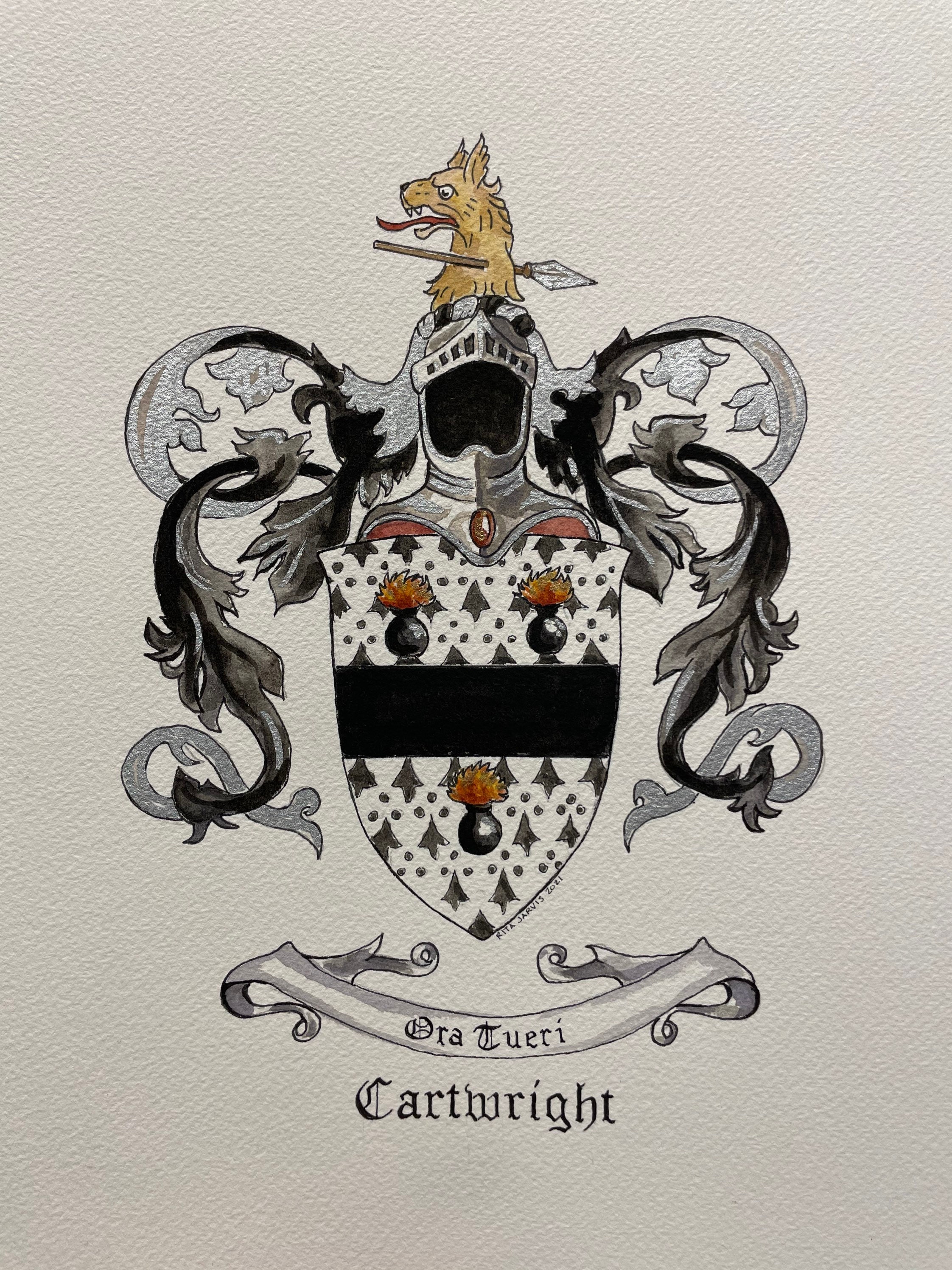 COAT OF ARMS. Family Seal Family Crest Hand-painted - Etsy