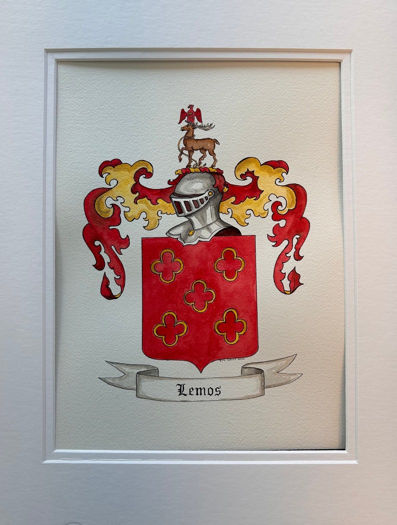 COAT OF ARMS. Family Seal, Family Crest, Hand-painted - Etsy