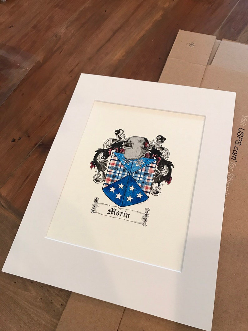 CUSTOM CREATED CREST or Coat of Arms. Fully Customized Family Seal ...