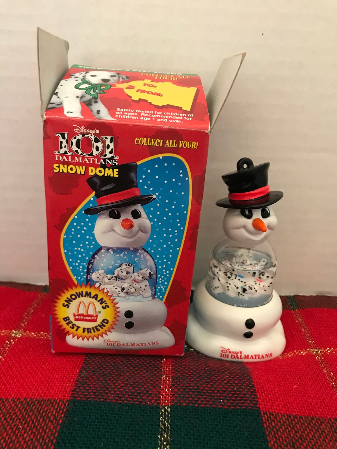 Vintage 1996 Disney’s 101 Dalmatians Snowman Snow Globe/snow Dome From ...