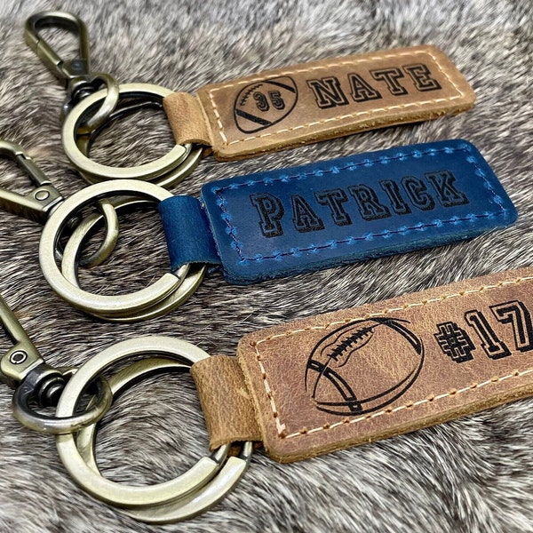 Football Keychain - Etsy