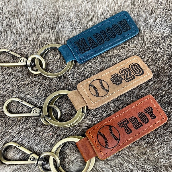 Baseball Keychain - Etsy