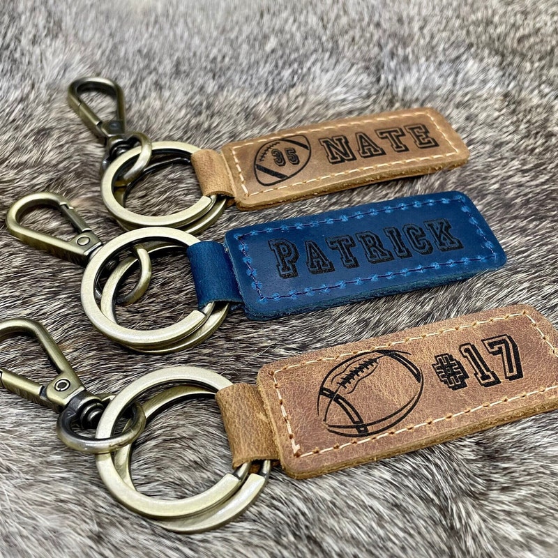Football Keychain - Etsy