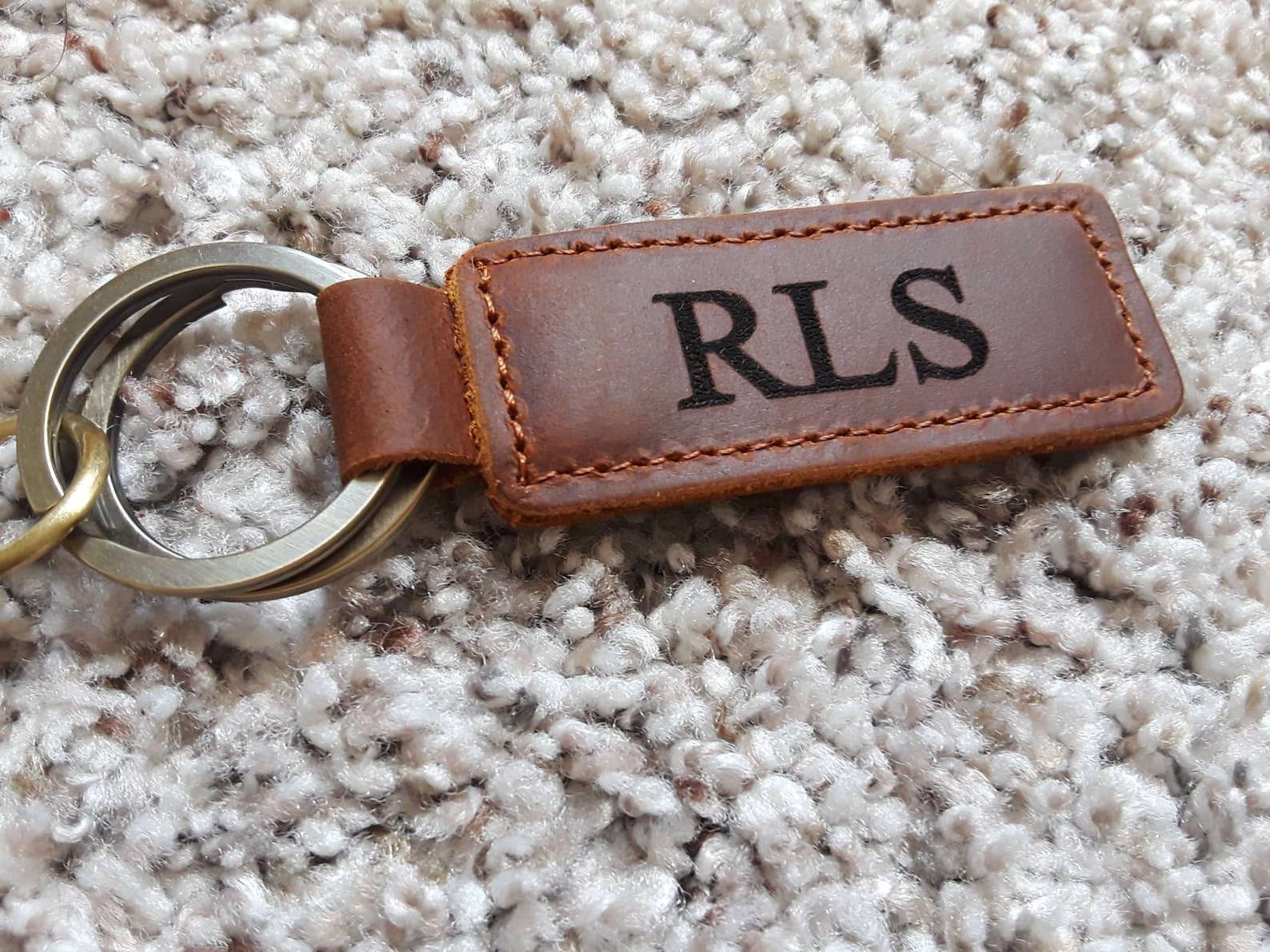 Custom LEATHER KEYCHAIN Coordinates Key Chain Anniversary | Etsy