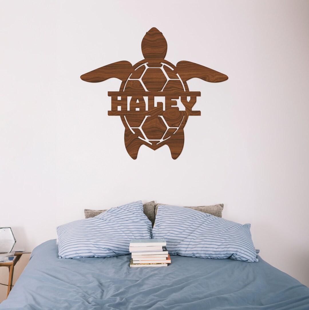 Sea Turtle Name Wood Sign, Kids Room Sign, Ocean Nursery Decor ...