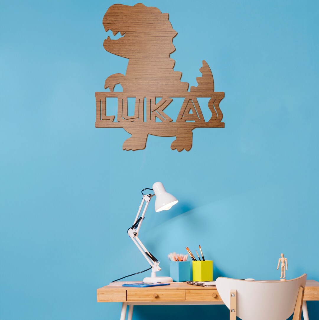 Dinosaur Name Sign, Nursery Decor, Personalized Wood Sign, Personalized ...