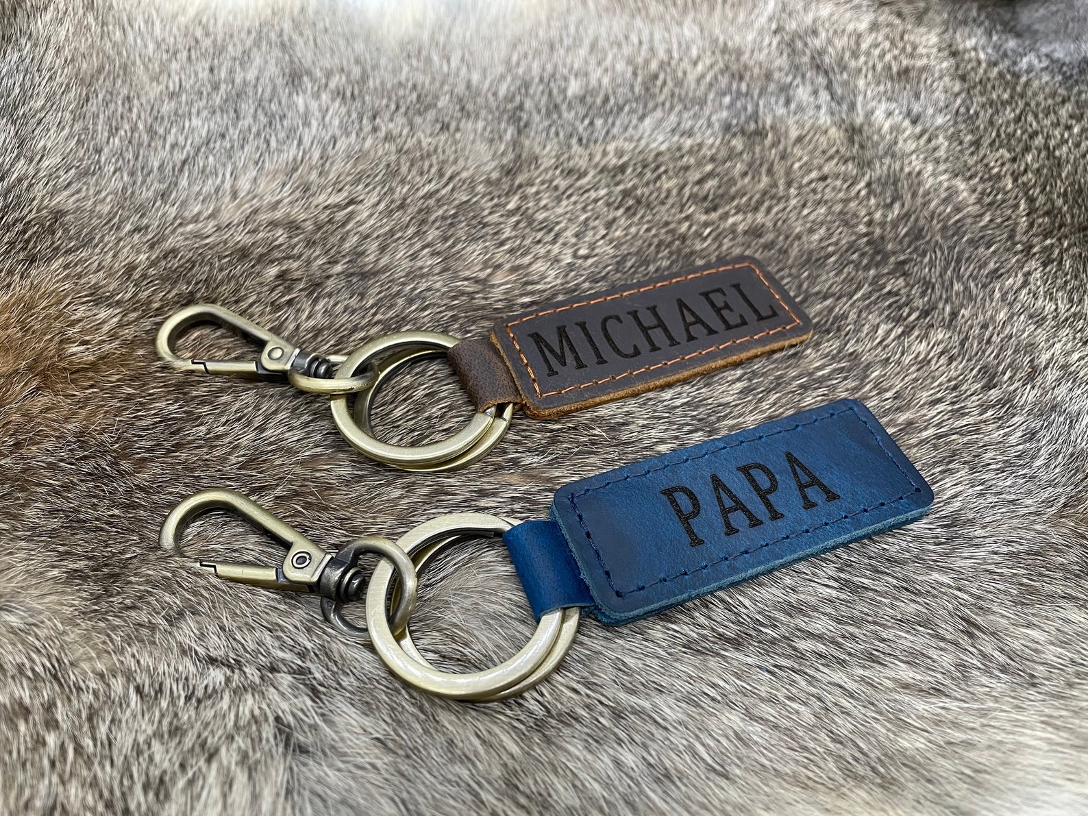 Personalized Dad Keychain, New Dad Gift, Engraved Dad Keychain, Fathers ...