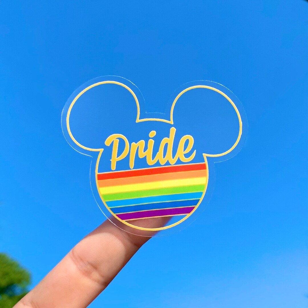 PRIDE Mickey Clear Sticker - Etsy