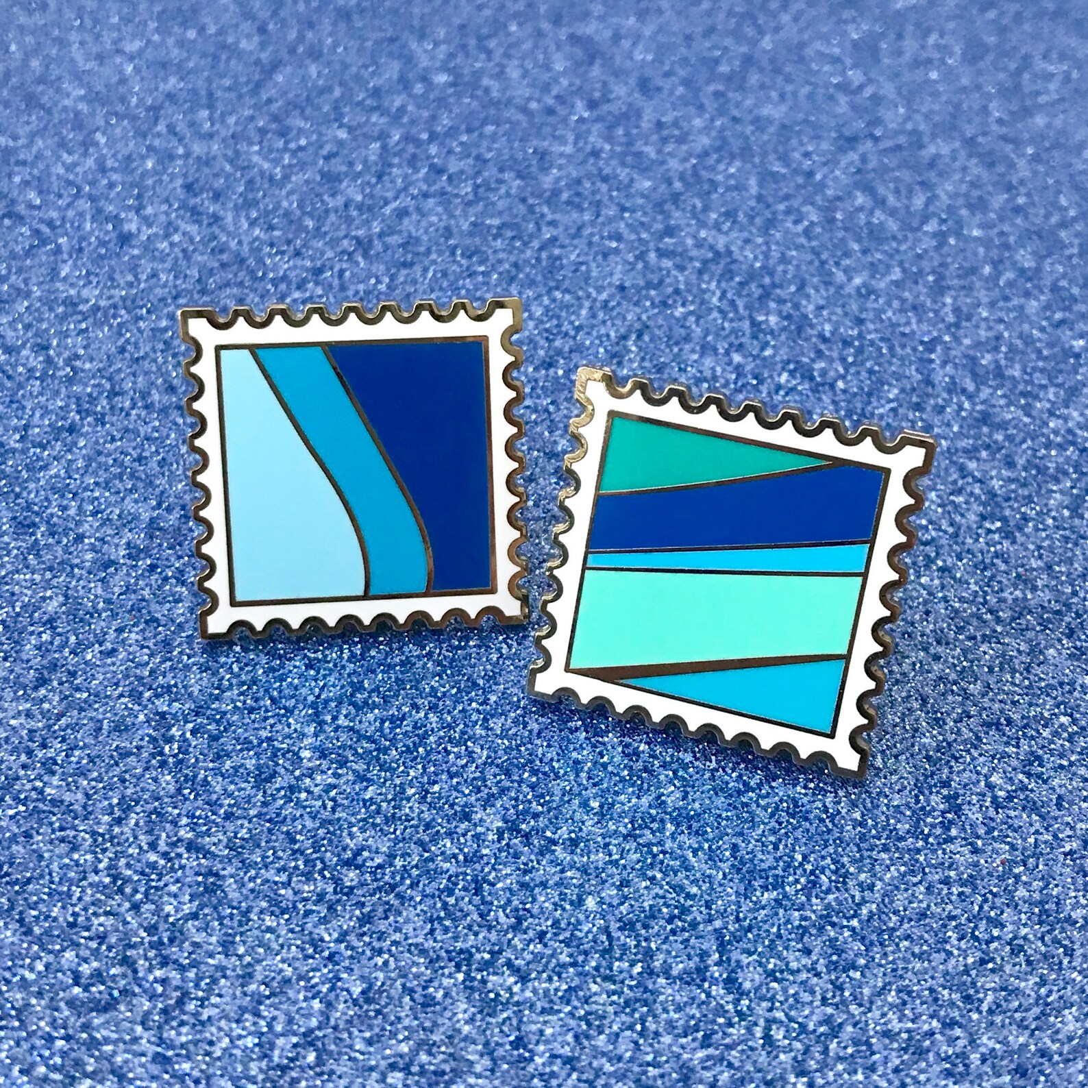 Stamp Pin 'toothpaste & Blueberry Wall' - Enamel Pin - Etsy
