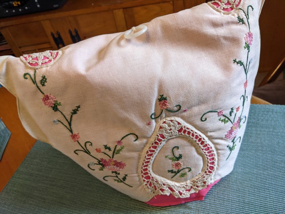 Vintage 1940s Handsewn Tea Cozy Made From Table Linens | Etsy