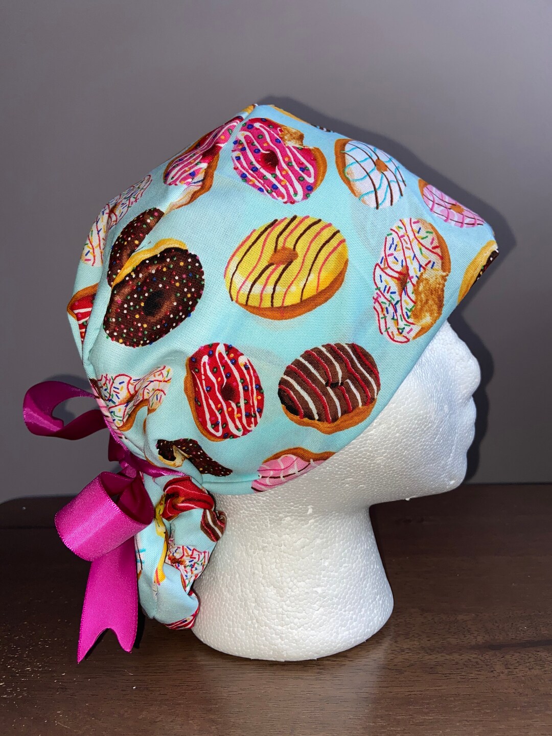 Hmmm Doughnuts #3 Scrub Hat, Ponytail Scrub Cap, Surgical Caps, Scrub ...