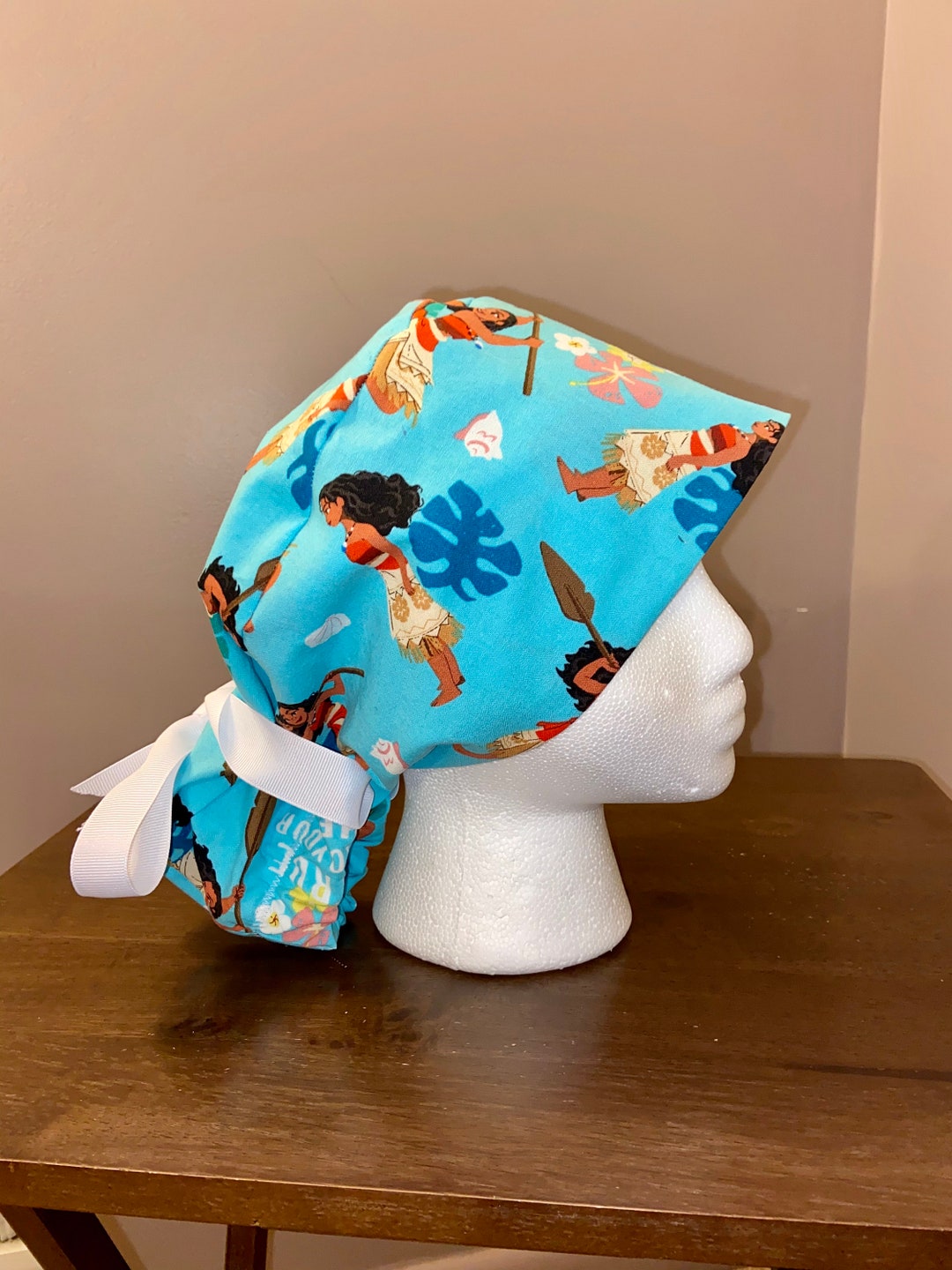 True to Your Heart moana Scrub Hat, Disney Scrub Cap, Ponytail Scrub ...