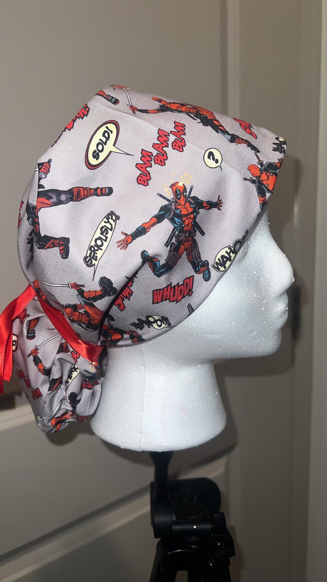 Heroes (deadpool) Ponytail Scrub Cap, Scrub Caps, Ponytail Scrub Hat ...
