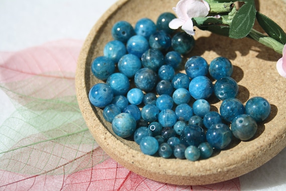 Natural APATITE beads diameters of 3.9 mm 5.5 mm 8 mm Creative hobbies fine jewelry semi precious natural stone