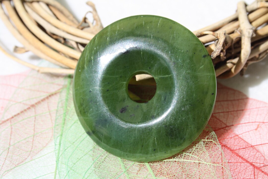 Natural NEPHRITE JADE Pendant, PI Shape, Size L, Semi-precious Natural ...