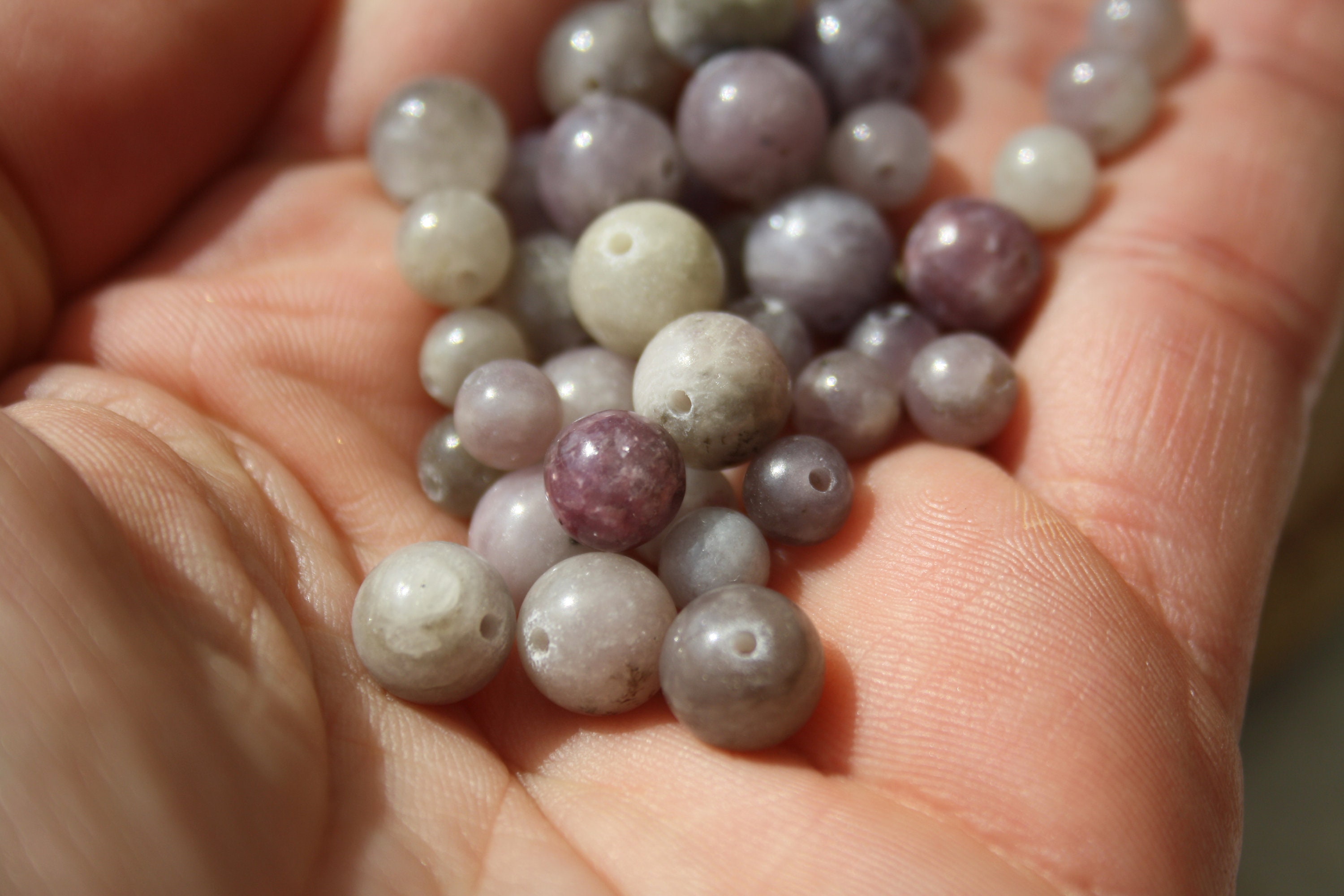 Natural LÉPIDOLITE Beads Diameters 6 Mm and 8 Mm Natural - Etsy UK