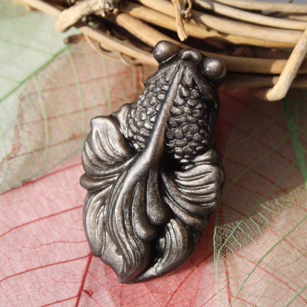 Black Carp Stone Necklace - Etsy