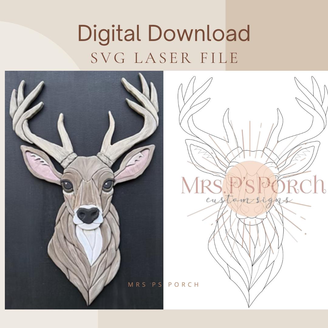 Deer Laser Cut File, Scroll Saw SVG (digital Download) - Etsy