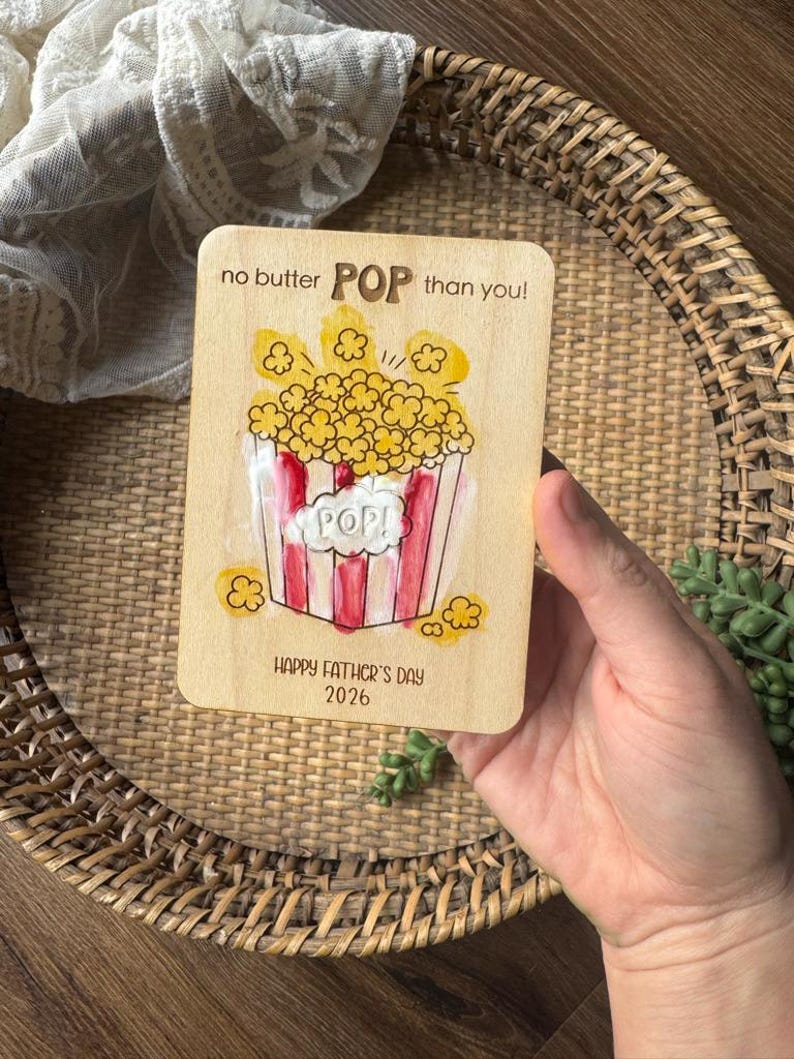 Fathers Day Laser Cut File SVG Digital Download Popcorn Kids Finger ...