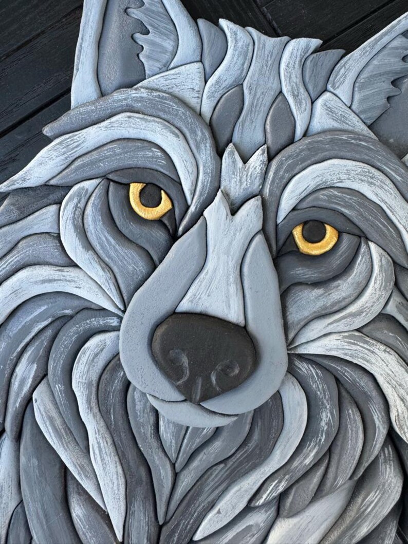 Wolf Intarsia Laser Cut File SVG Digital Download Scroll Saw Pattern - Etsy