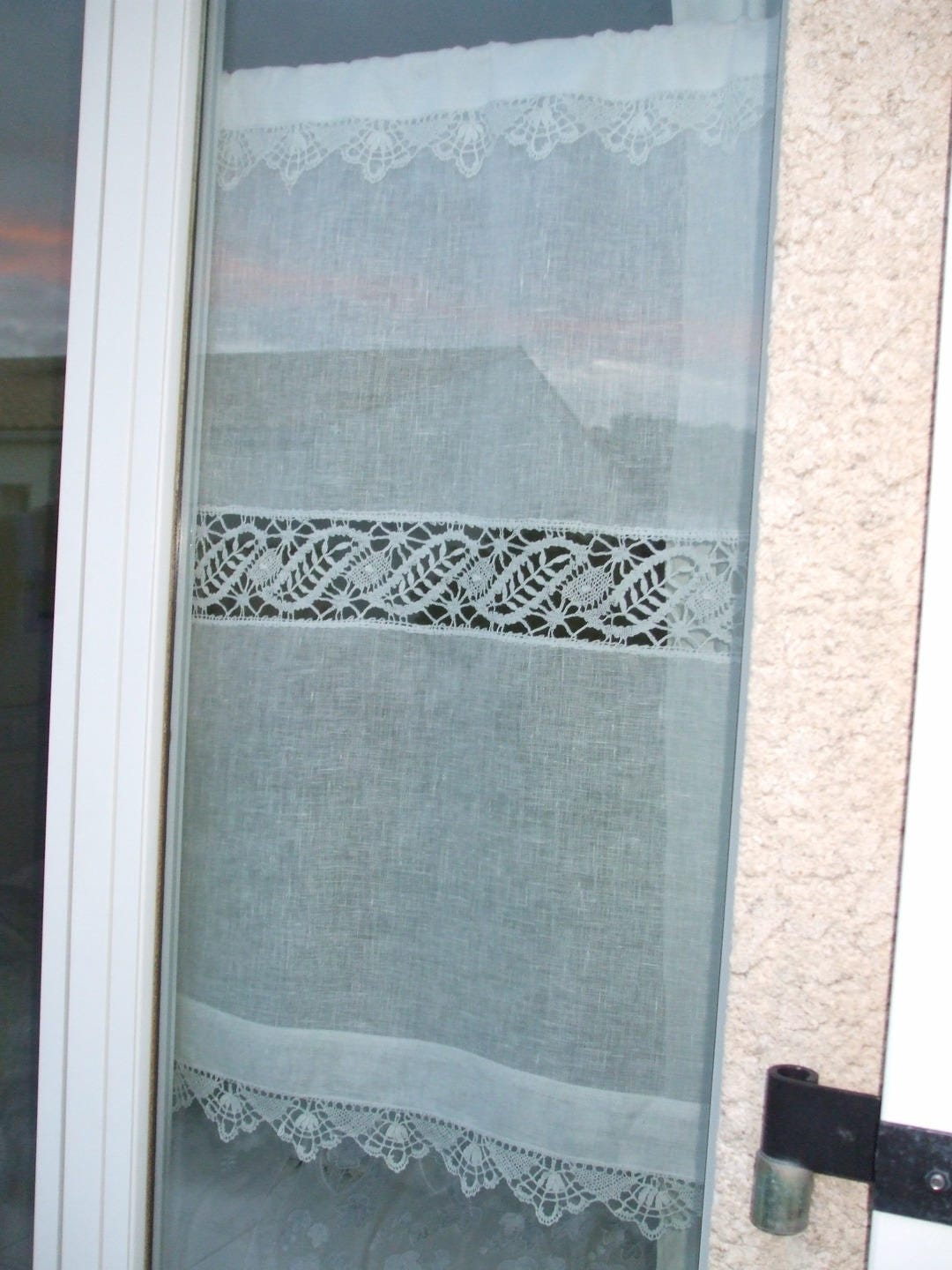 Transparent Lin Curtain, 60 X 90 Cm and Old Lace With Spindles Handmade ...