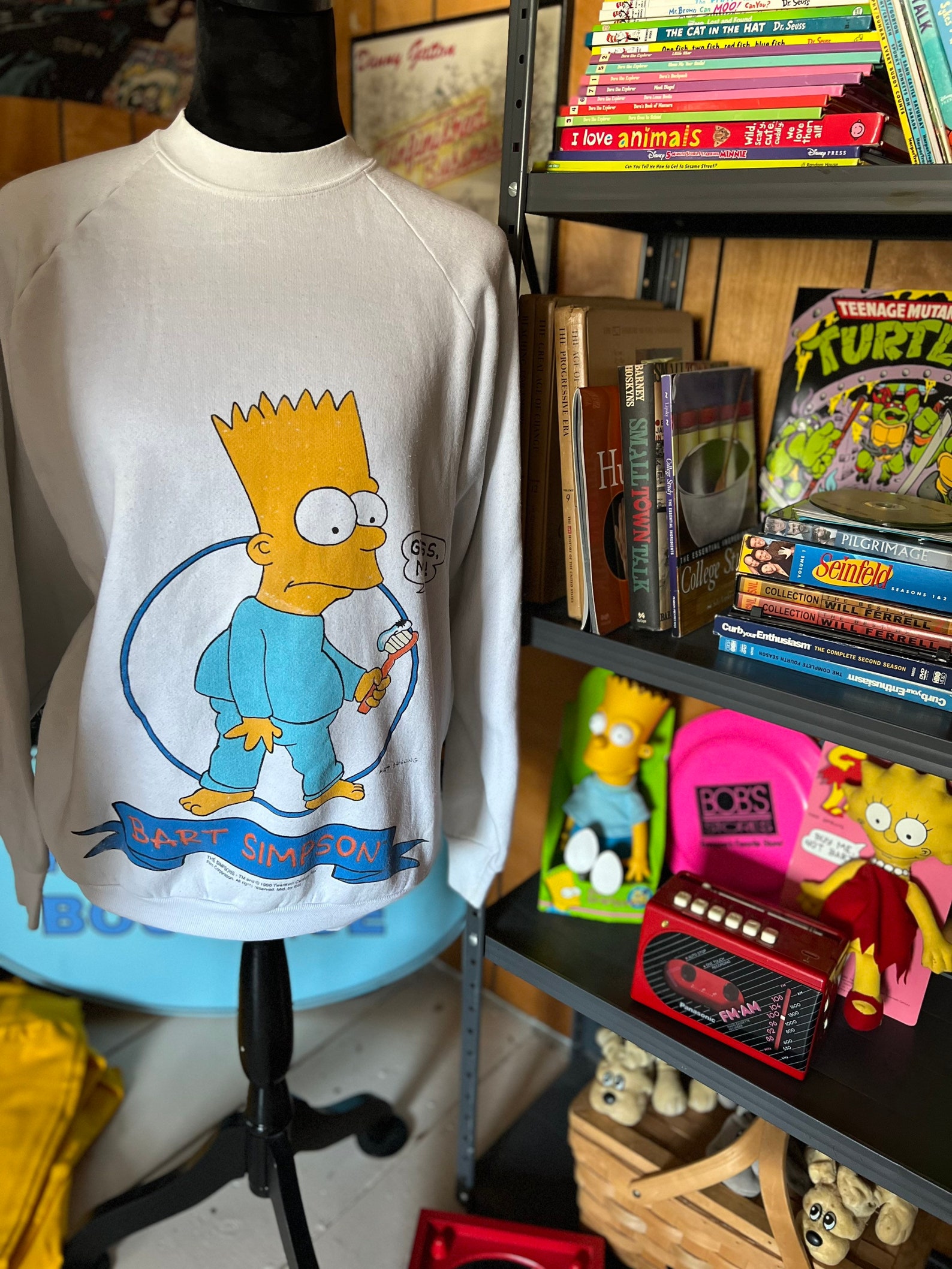 Vintage 90s Bart Simpson Sweatshirt Rare XL - Etsy
