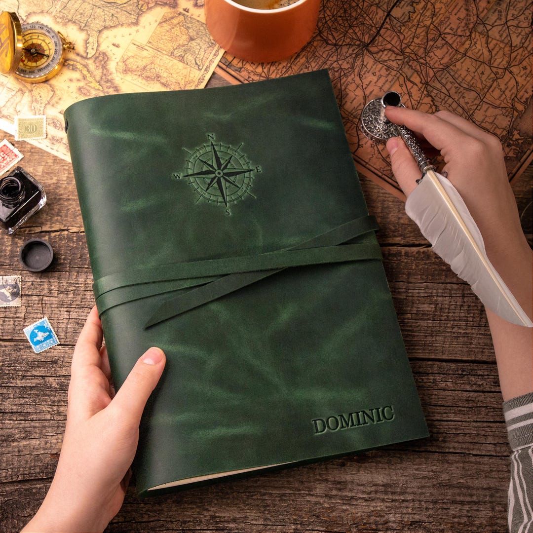 Extra Large Leather Notebook for Writer, A4 Leather Journal Gift for ...