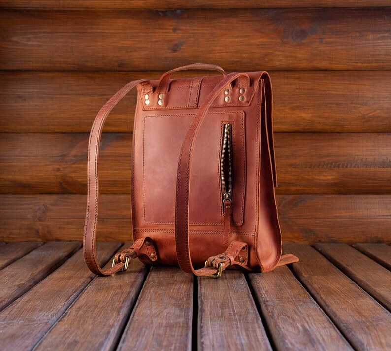 Personalized Leather Mini Backpack With Monogram Small - Etsy