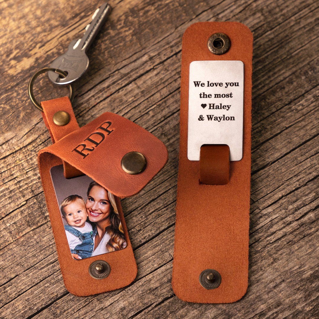 Personalized Unique Gift for Men, Mens Leather Keychain Gift, Best Mens ...