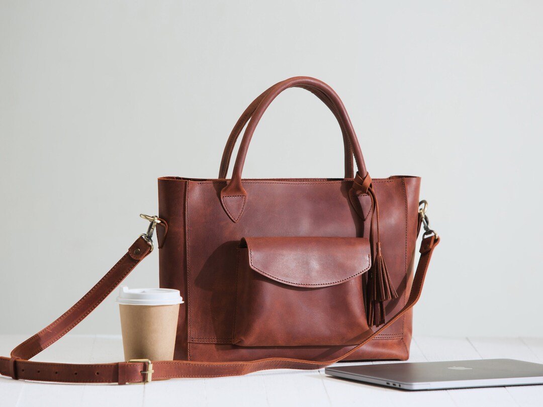 Personalized Leather Laptop Bag, Personalized Woman Laptop Bag ...